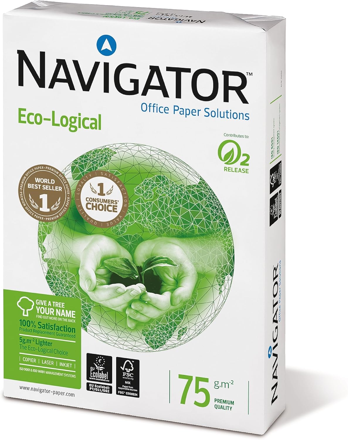 Navigator NAVA475-REAM Eco-Logical Paper A4 75gsm 1 ream (500 sheets ...